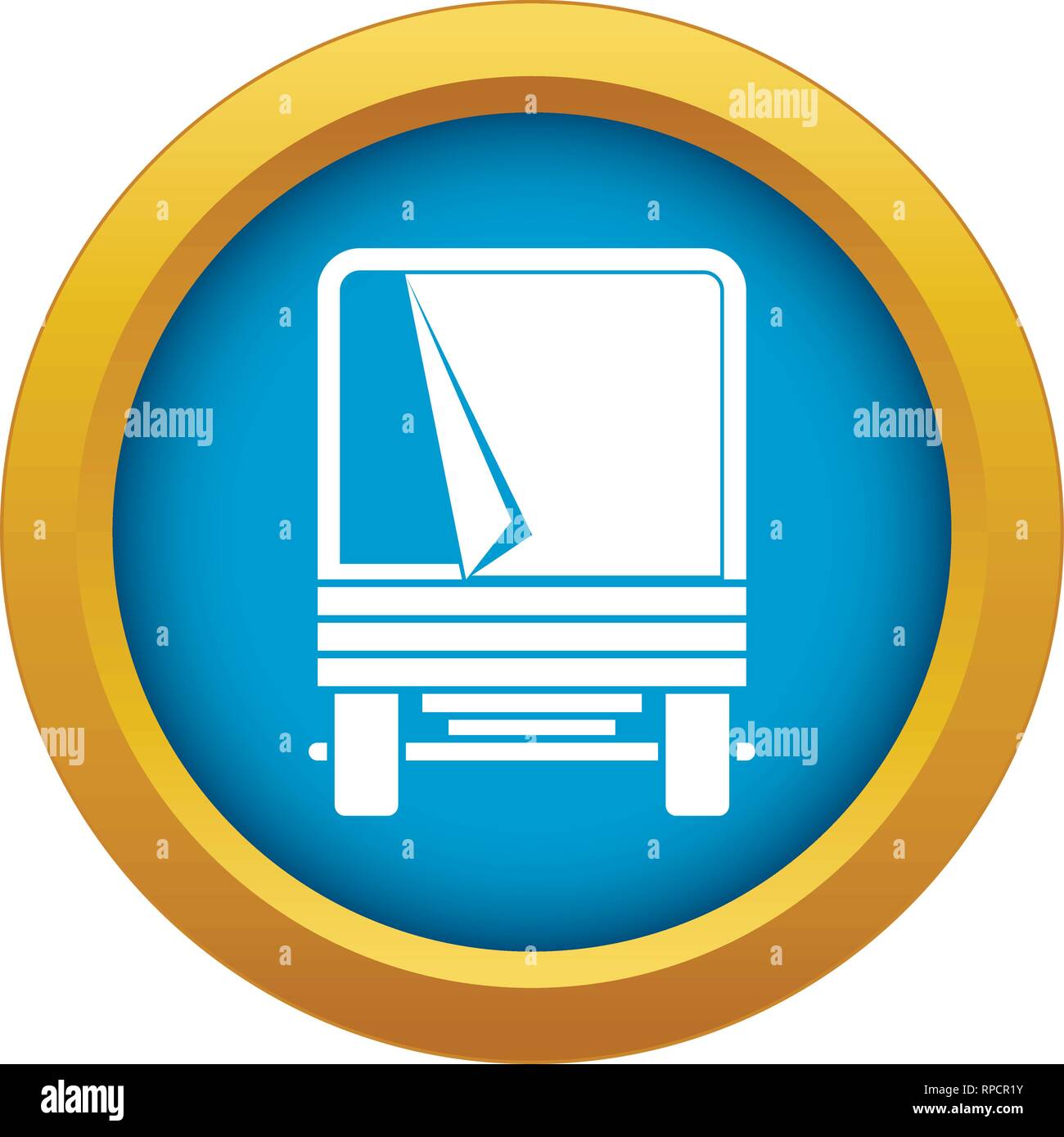 Truck icon blue vector isolated Stock Vector Image & Art - Alamy