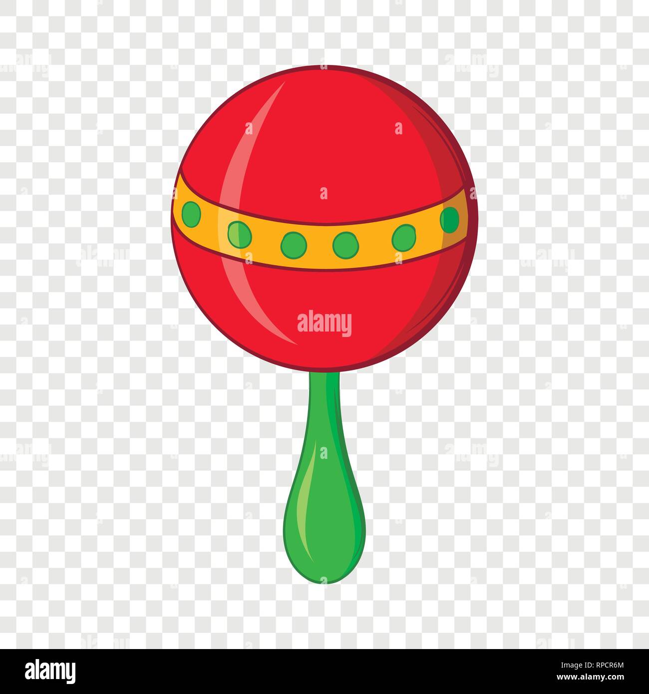 Red baby rattle icon, cartoon style Stock Vector Image & Art - Alamy