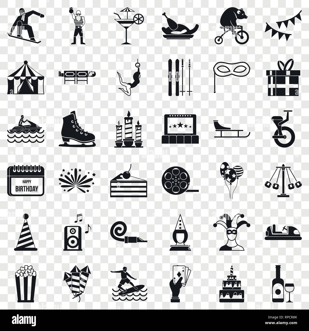 Circus icons set, simple style Stock Vector Image & Art - Alamy