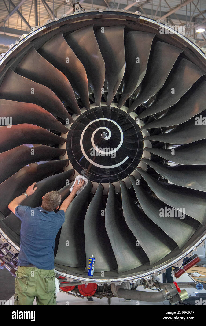 Trent 900 engine on display Stock Photo - Alamy
