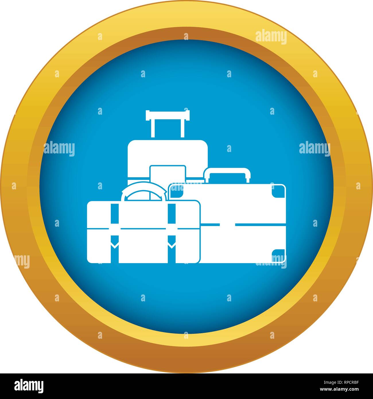Baggage icon blue vector isolated Stock Vector Image & Art - Alamy