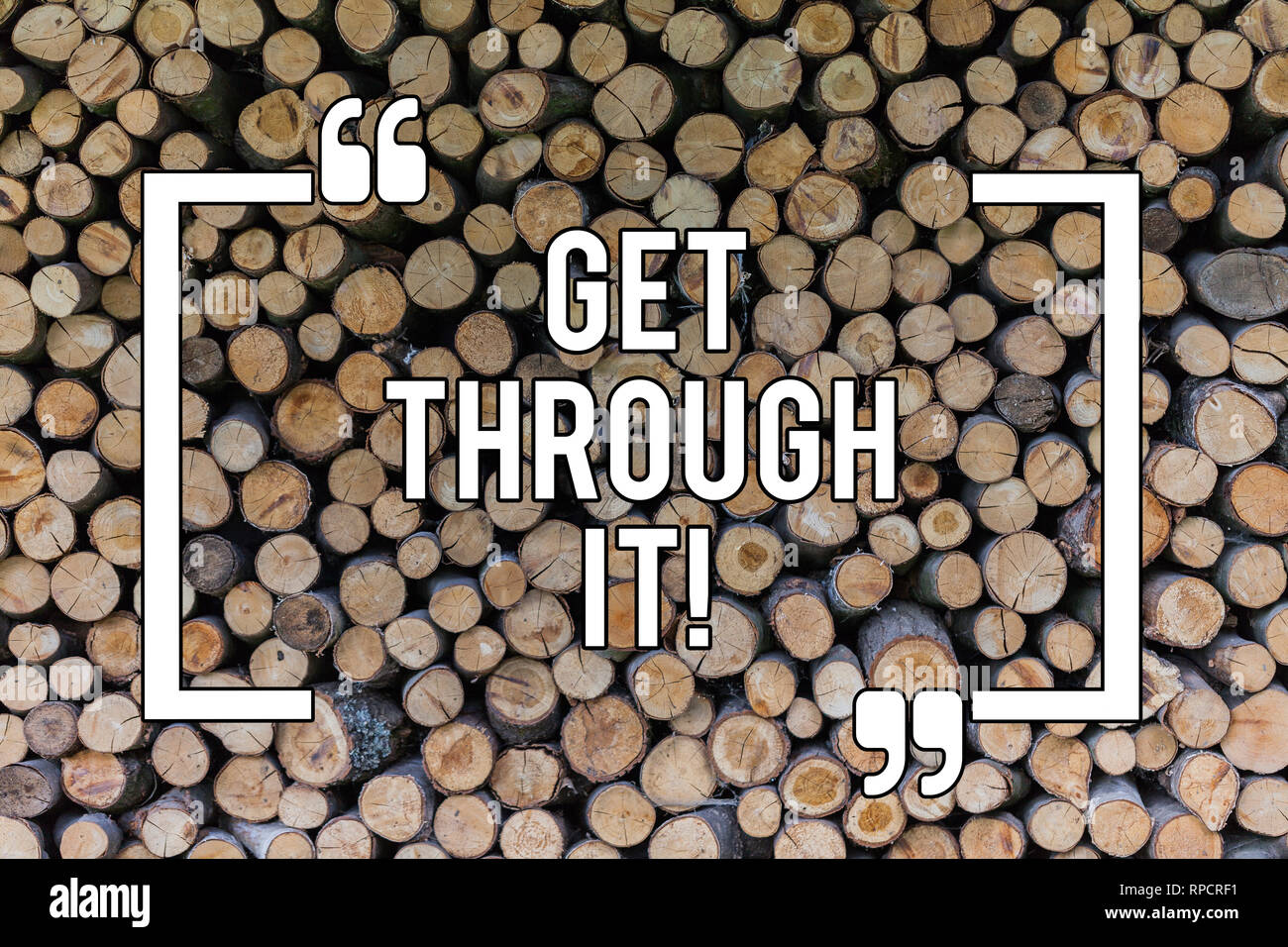 Conceptual hand writing showing Get Through It. Business photo text ...