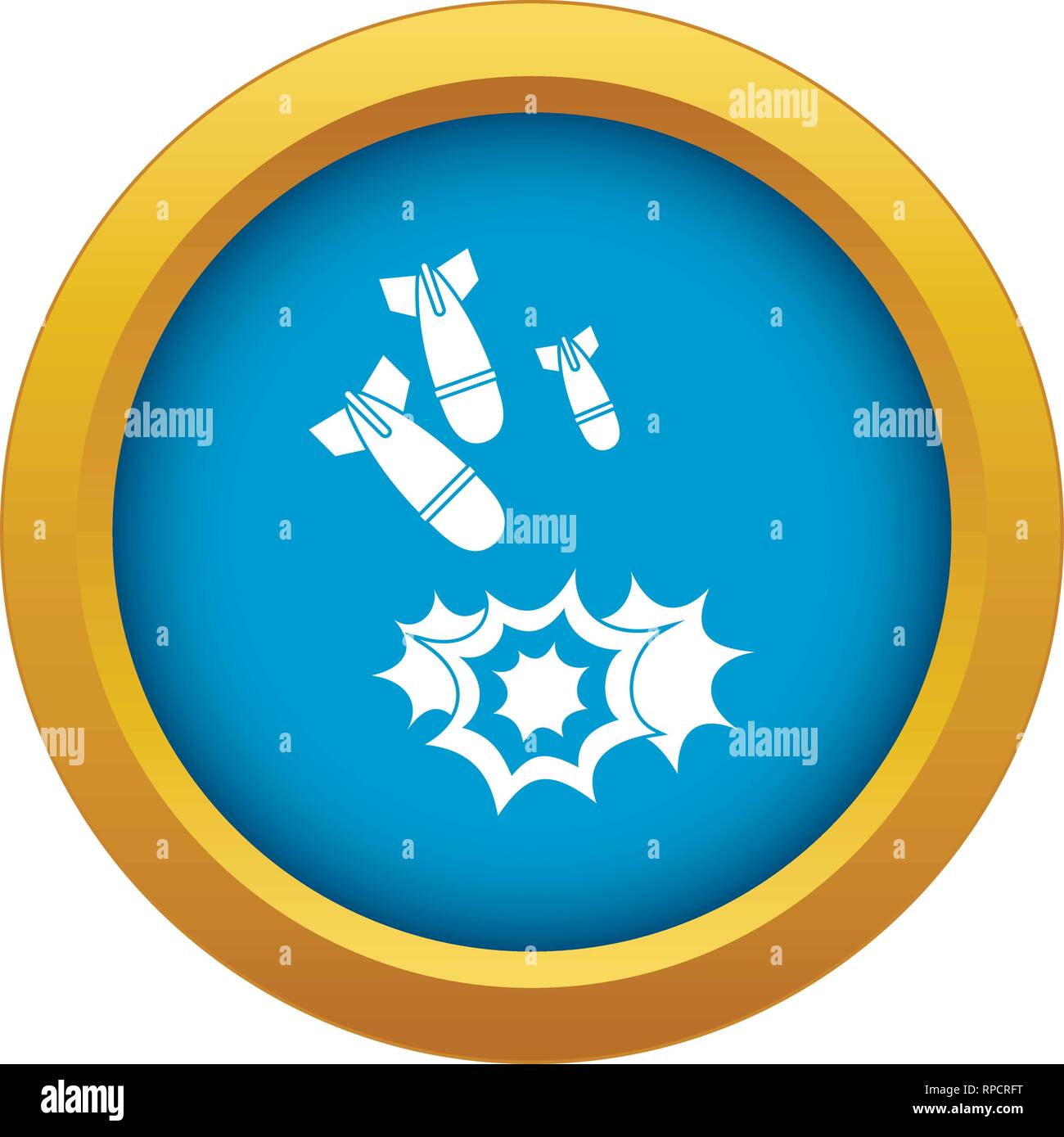 Bomb icon blue vector isolated Stock Vector Image & Art - Alamy