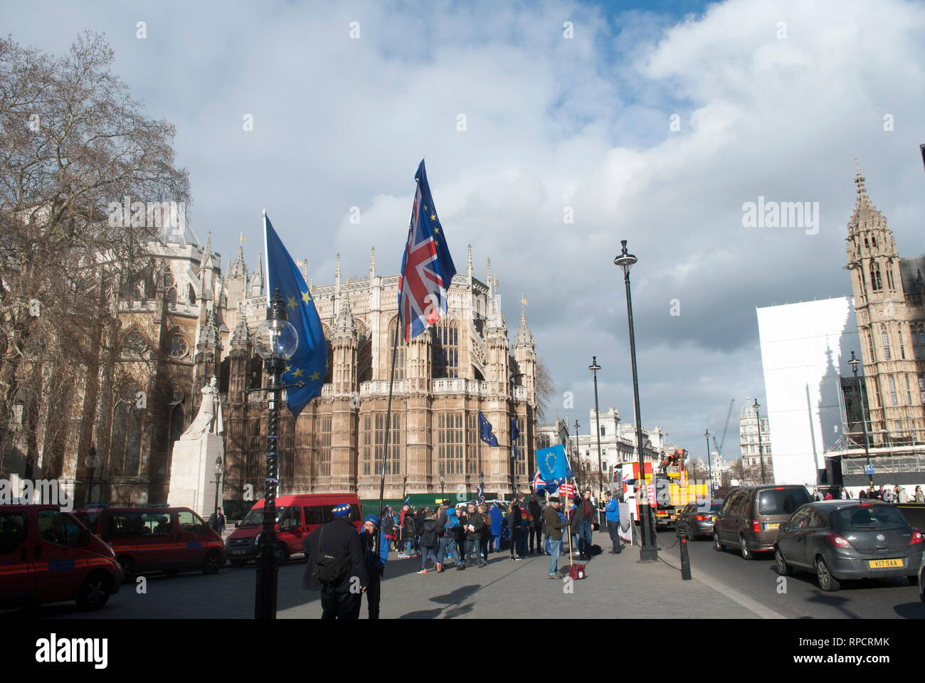 Flags near the Houses of Parliament, Westminster Stock Photo - Alamy