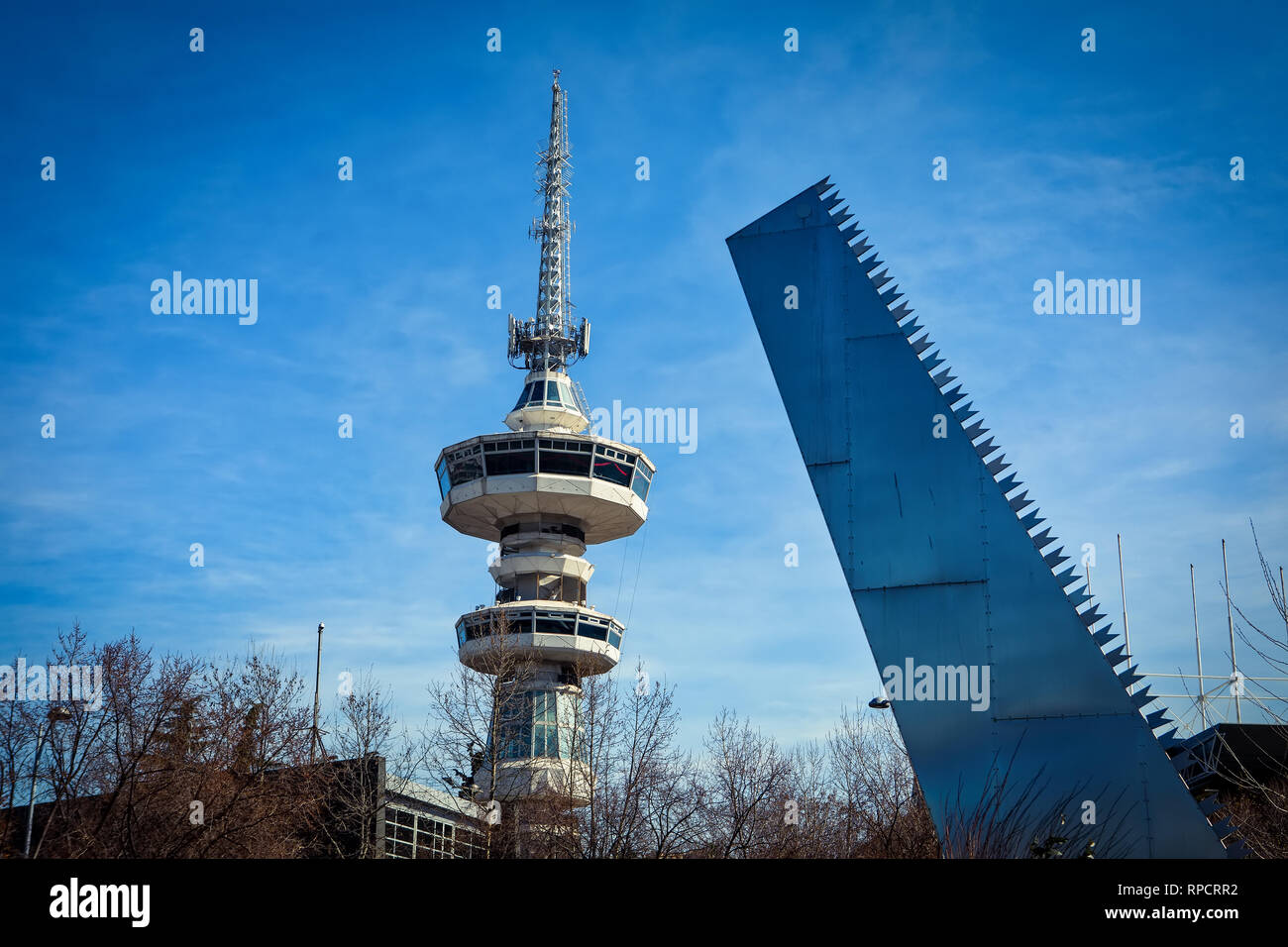 Thessaloniki, Greece - February 14, 2019: The sculpture "saw" by Andrei ...