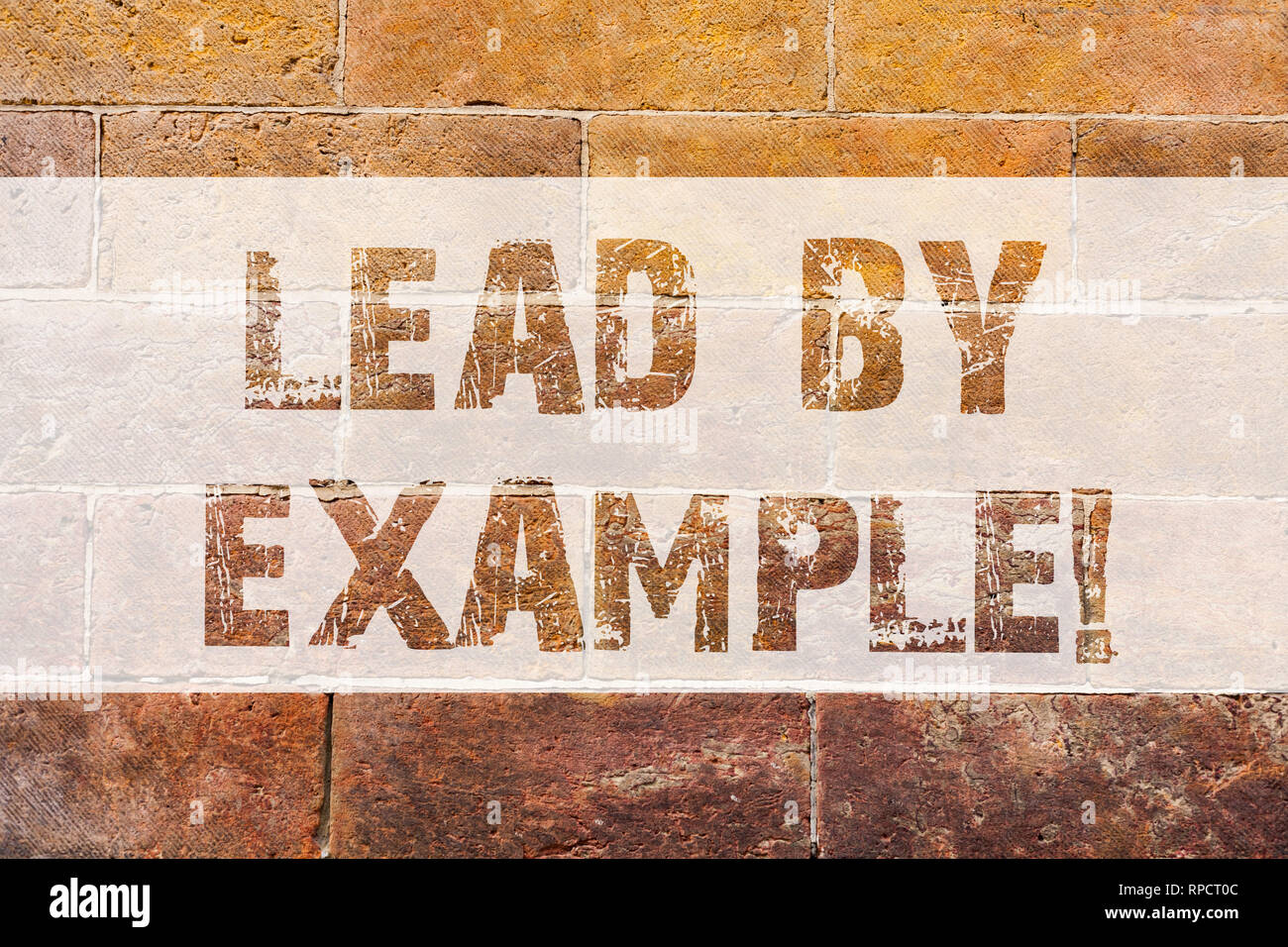 Text sign showing Lead By Example. Conceptual photo Be a mentor leader ...