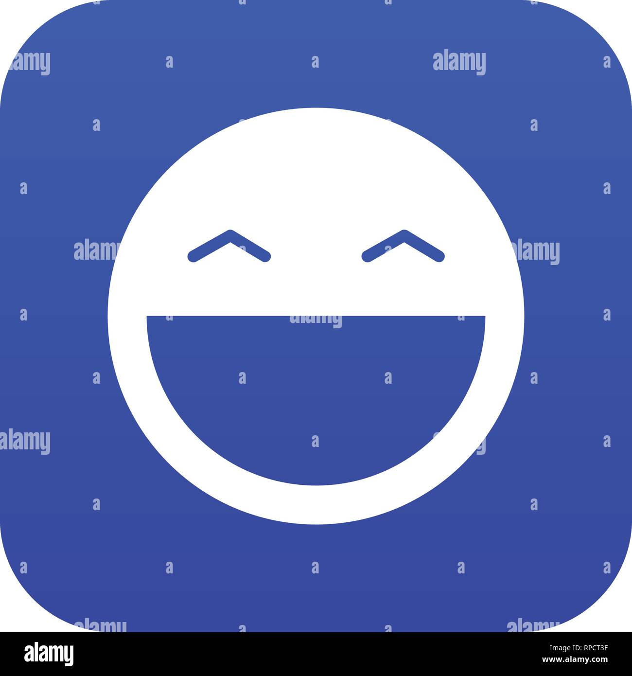 Blue laughing open smile Stock Vector Images - Alamy