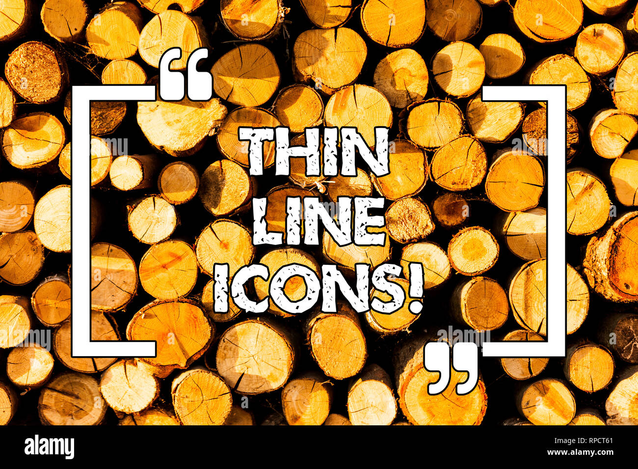 Word writing text Thin Line Icons. Business concept for Symbols used in ...