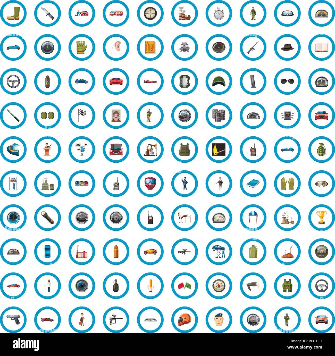 100 breach icons set, cartoon style Stock Vector Image & Art - Alamy