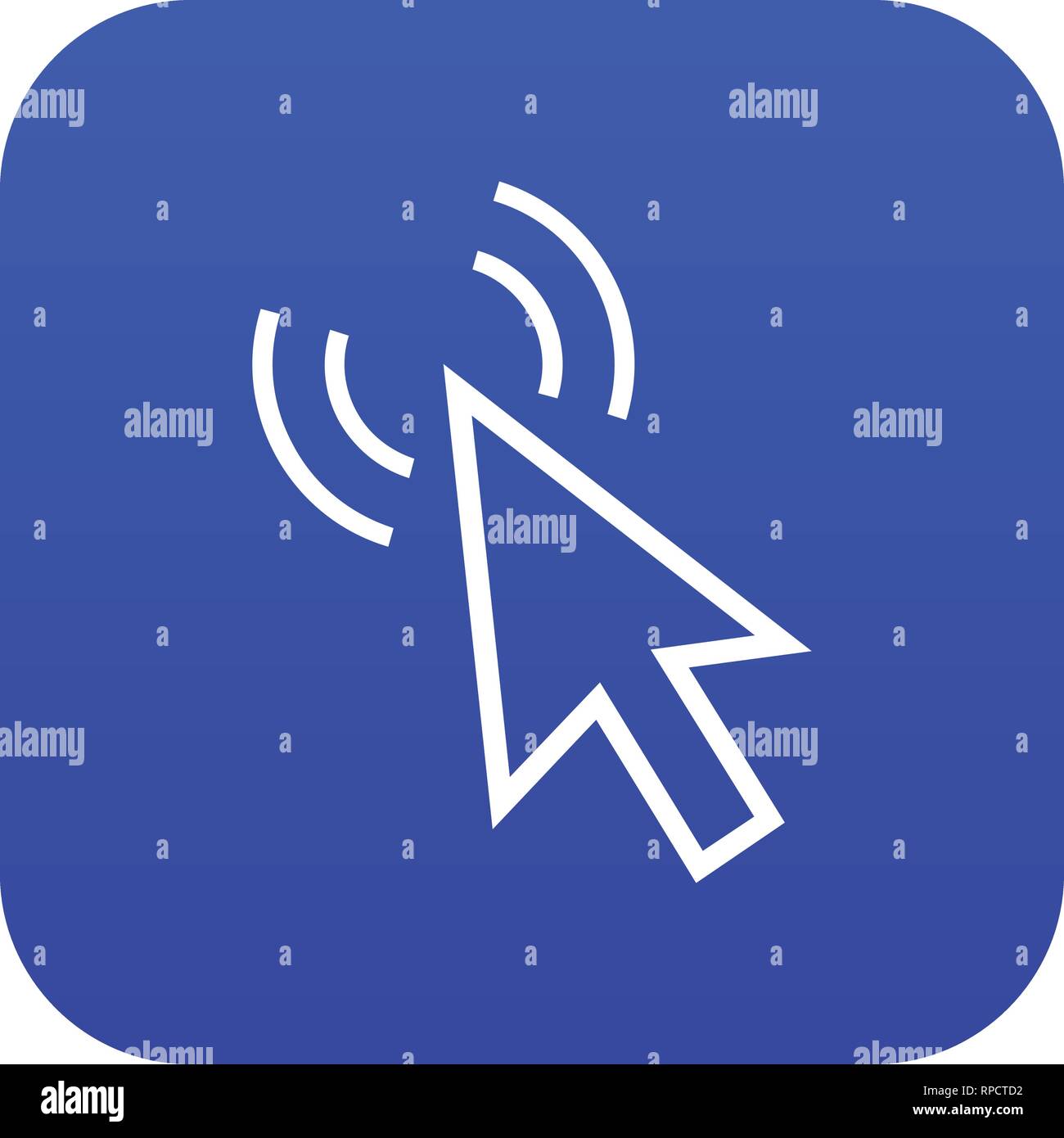 Click icon digital blue Stock Vector Image & Art - Alamy