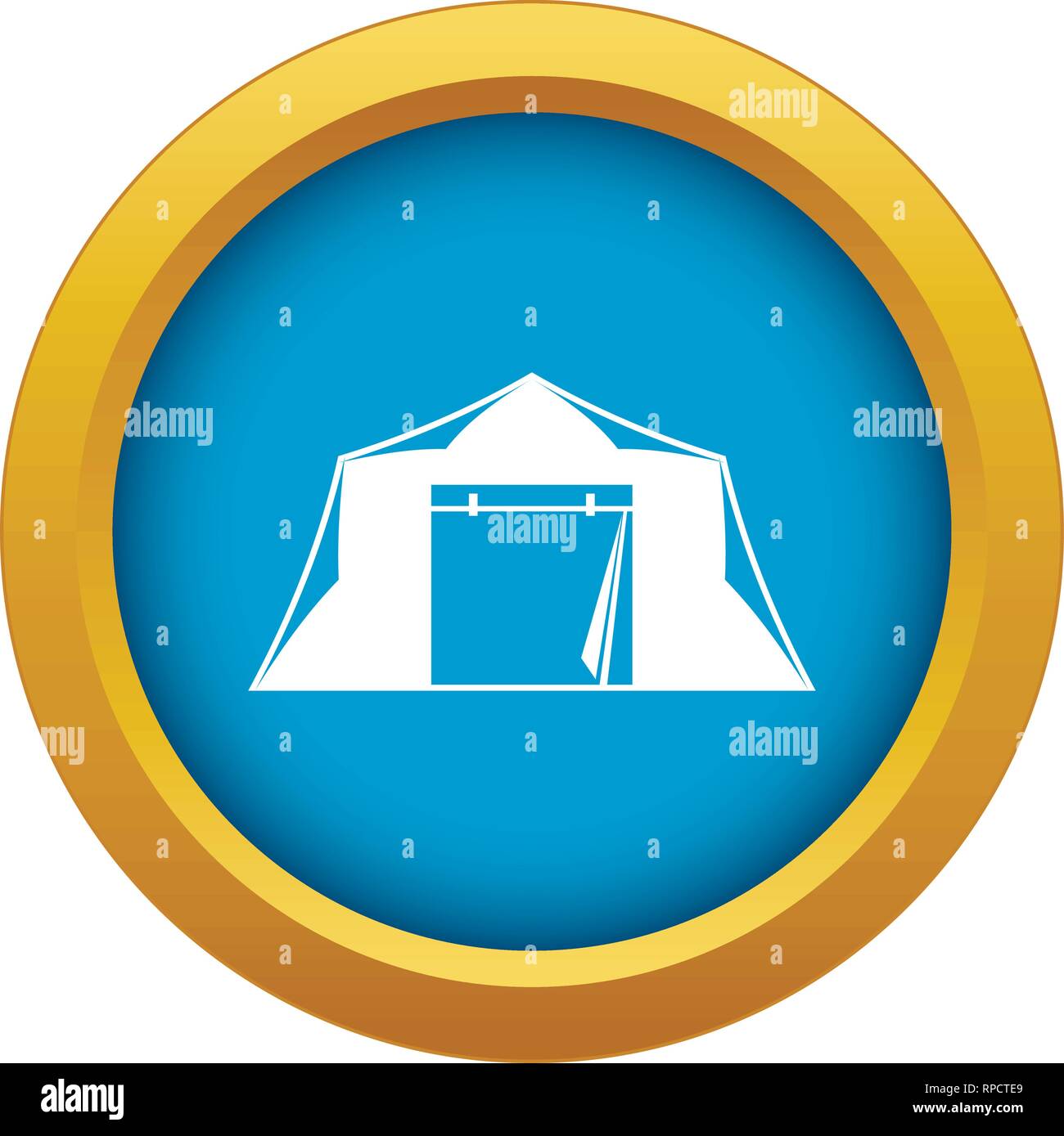Tent icon blue vector isolated Stock Vector Image & Art - Alamy