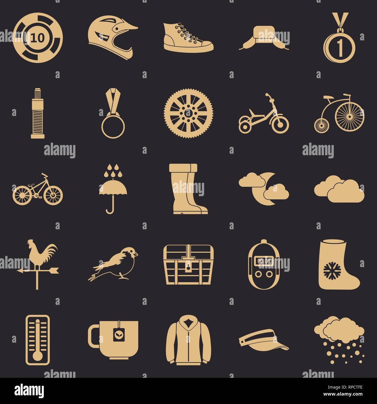 Outdoor sports icons set, simple style Stock Vector Image & Art - Alamy