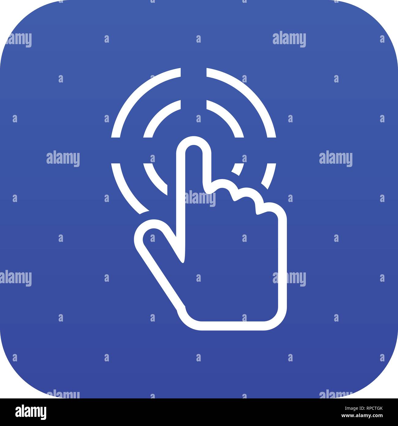 Click icon digital blue Stock Vector Image & Art - Alamy