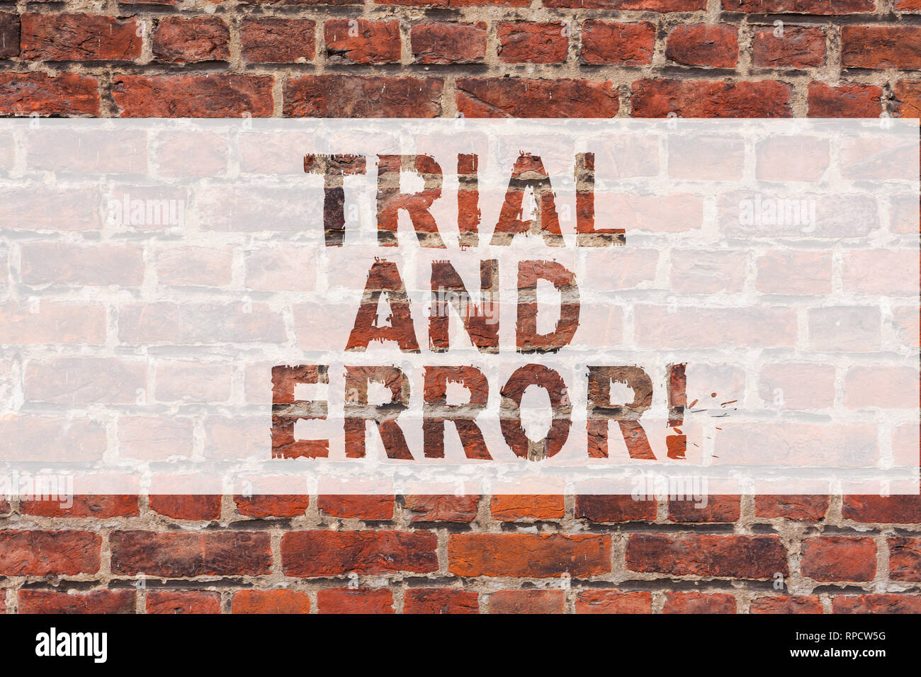 Handwriting text writing Trial And Error. Concept meaning Lear ...