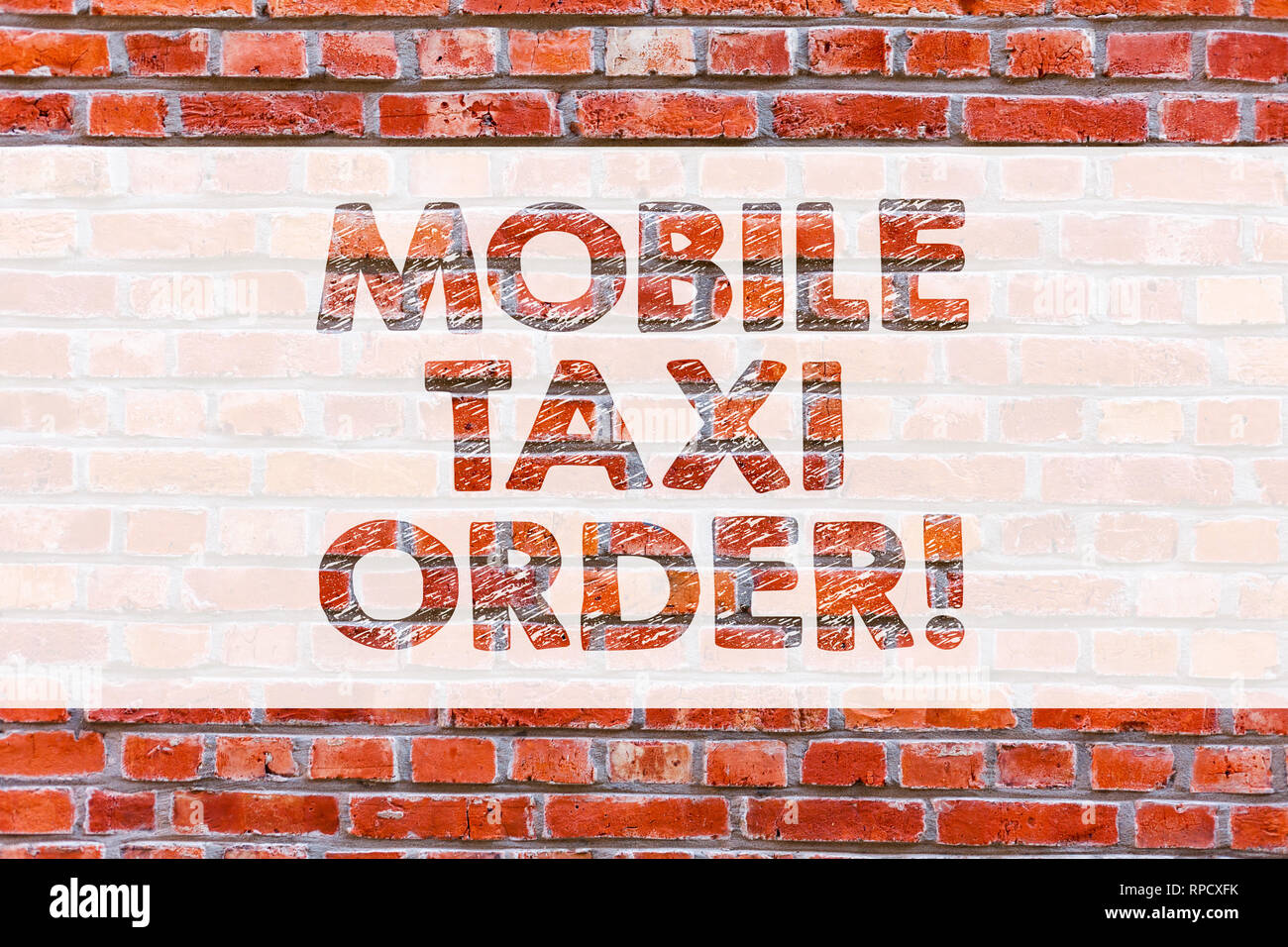 Conceptual hand writing showing Mobile Taxi Order. Business photo ...