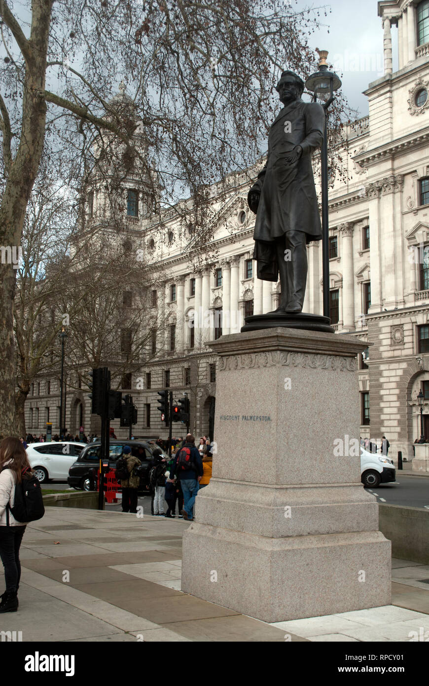 Viscount palmerston statue london hi-res stock photography and images ...