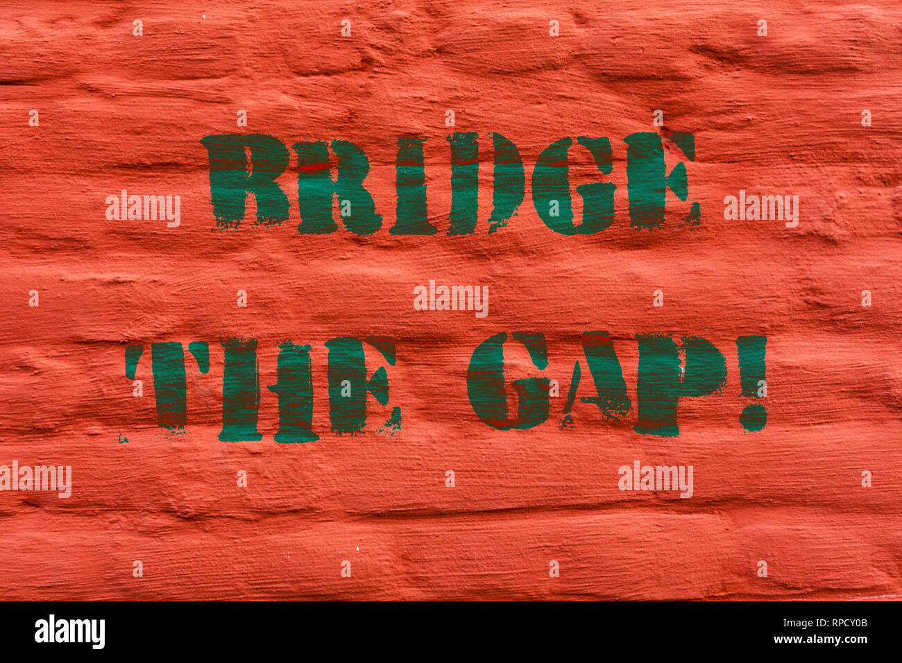 Word writing text Bridge The Gap. Business concept for Overcome the ...