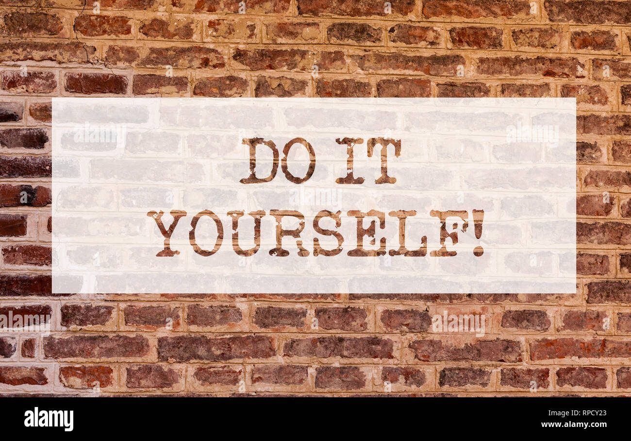 Conceptual hand writing showing Do It Yourself. Business photo ...
