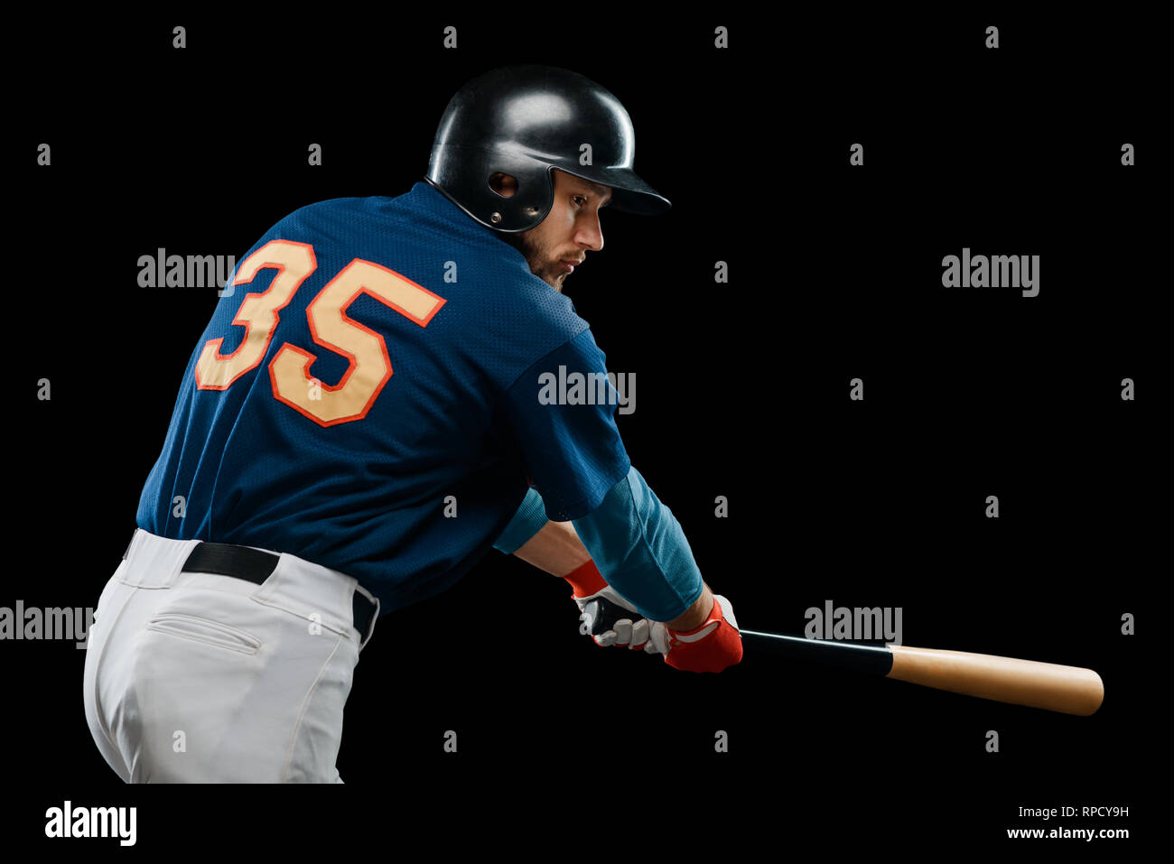 Batter getting ready to hit Stock Photo - Alamy