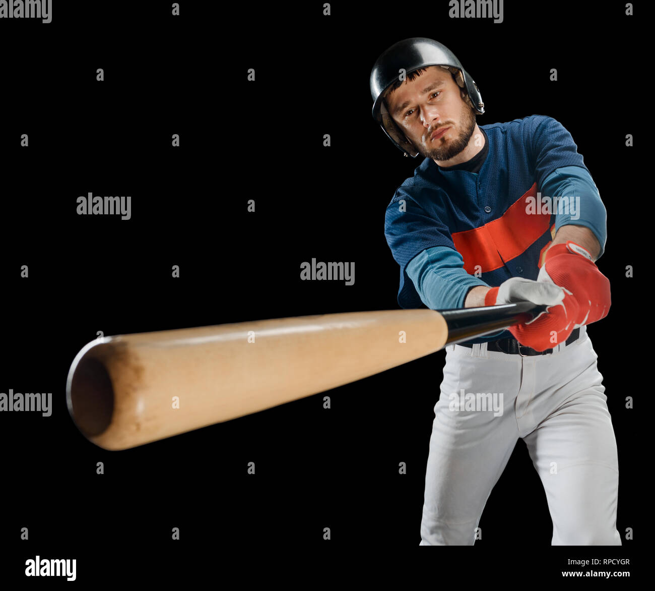 Man Baseball Bat Silhouette High Resolution Stock Photography and ...