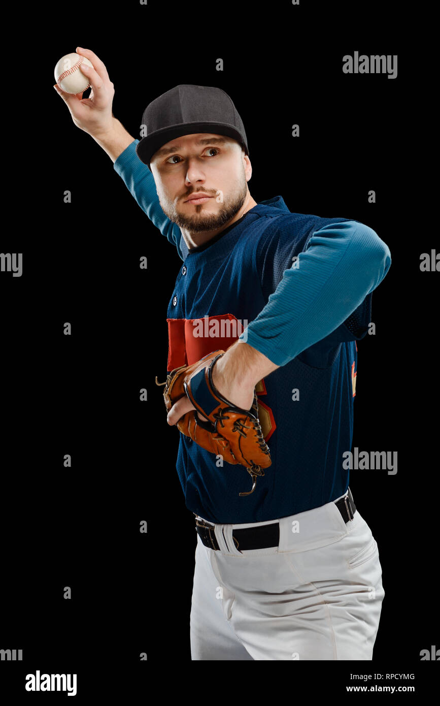 Portrait athlete man throwing ball hi-res stock photography and images ...