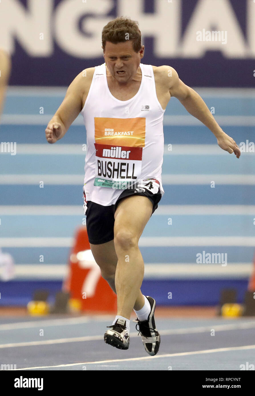 BBC Breakfast's Mike Bushell during the Mens BBC Breakfast v U23 60m ...