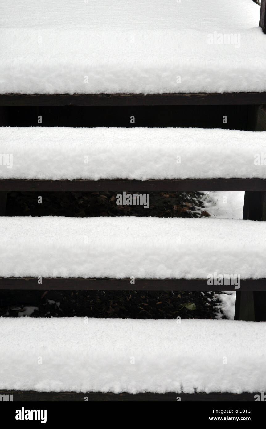 Snow Cover Steps Stock Photo - Alamy