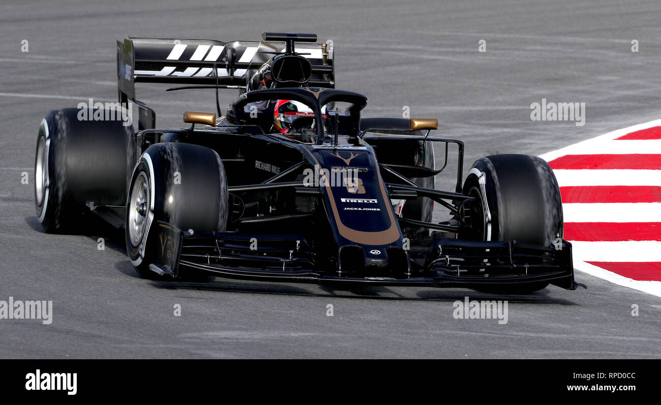 Haas' Romain Grosjean during day one of pre-season testing at the ...
