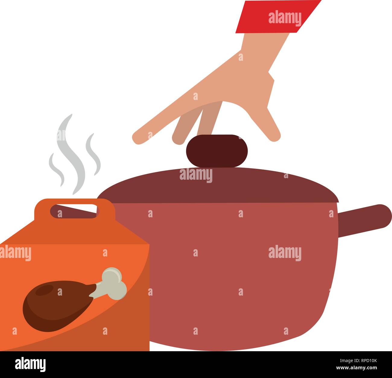 Fast food chicken box and pot Stock Vector Image & Art - Alamy