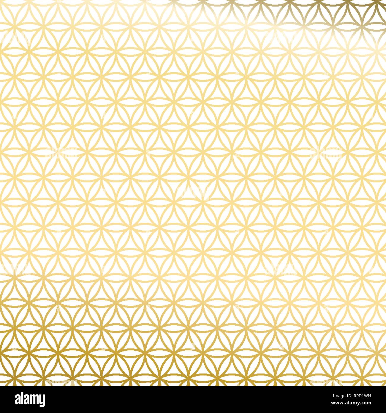 Sacred geometry golden gradient flower of life texture. Geometric ...