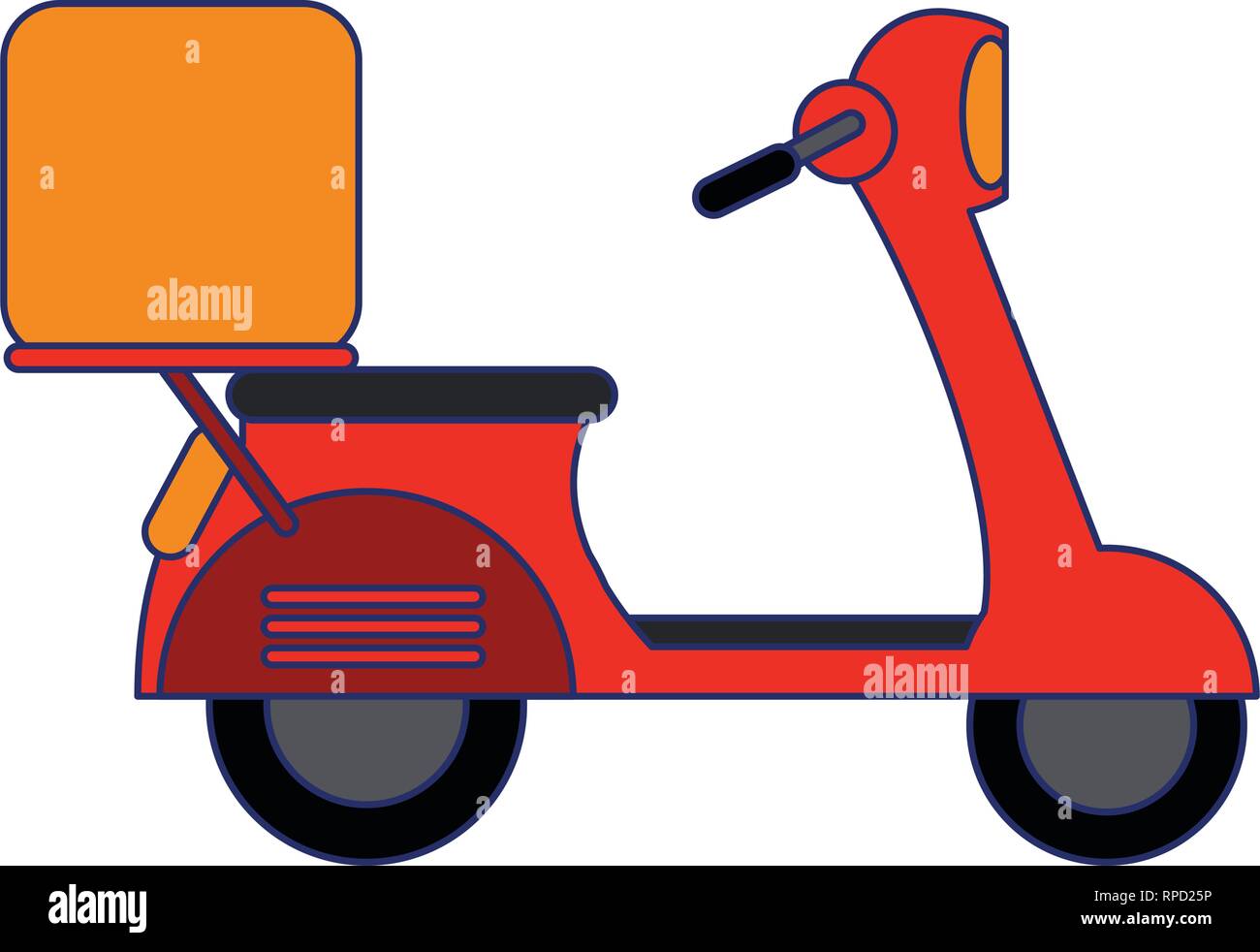 Fast food delivery blue lines Stock Vector Image & Art - Alamy