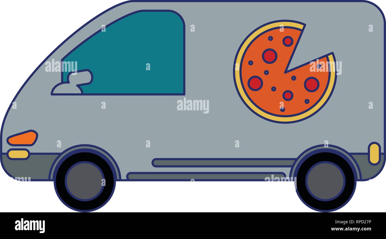 Fast food delivery blue lines Stock Vector Image & Art - Alamy