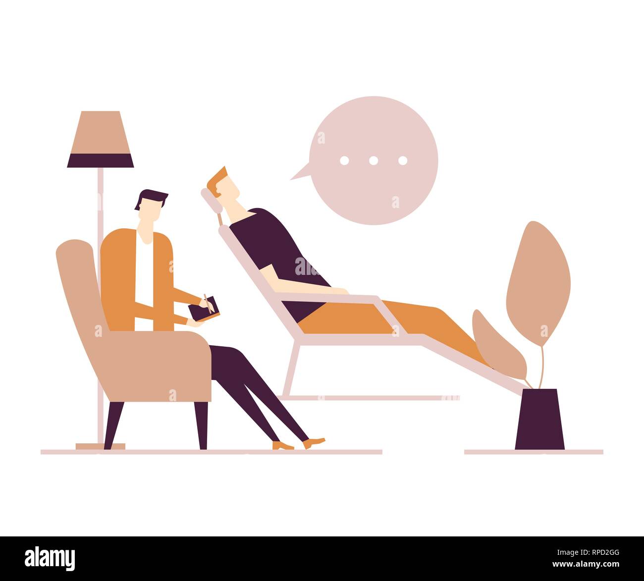 Psychologist - modern vector flat design style illustration Stock ...