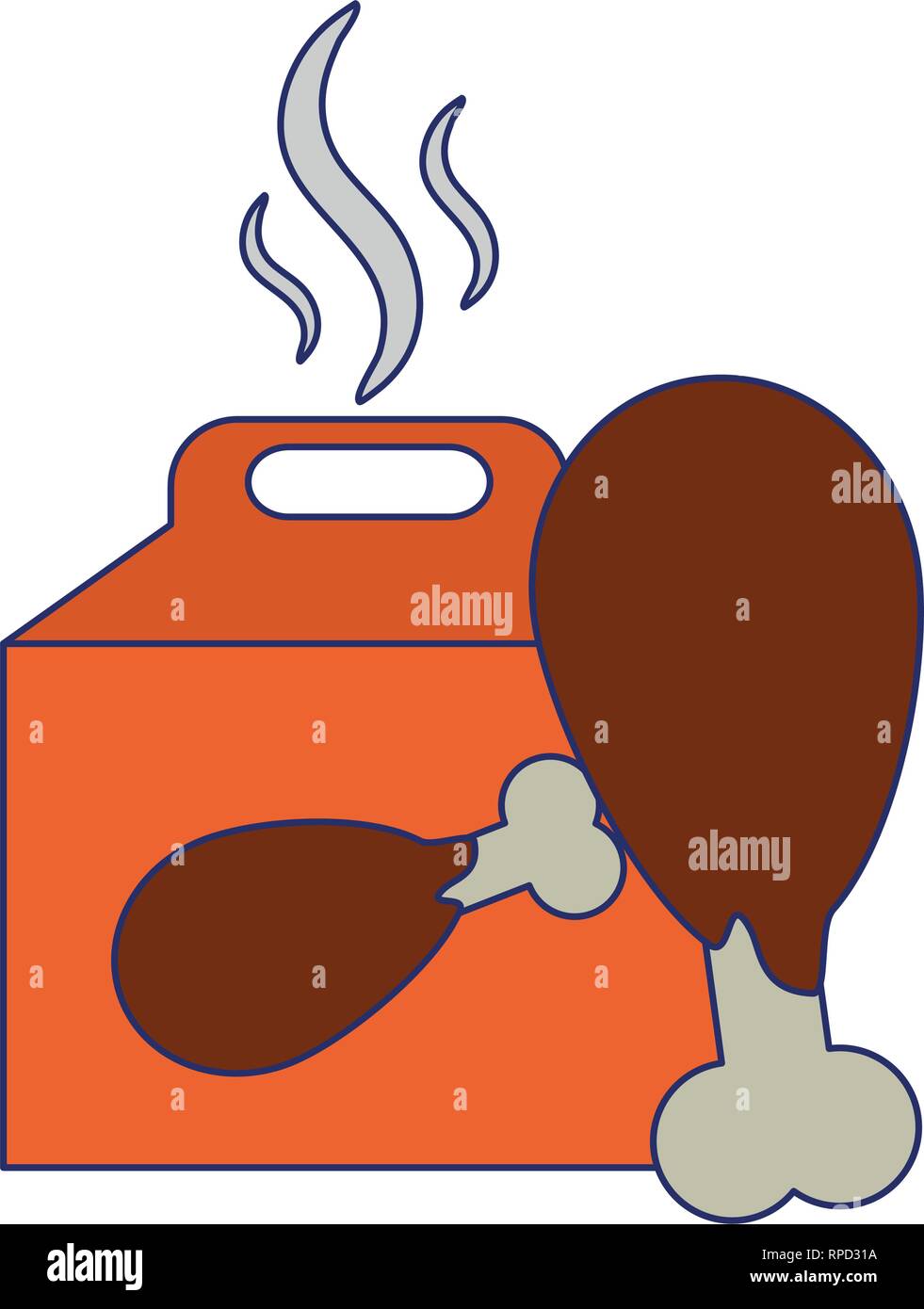 Fast food delivery blue lines Stock Vector Image & Art - Alamy