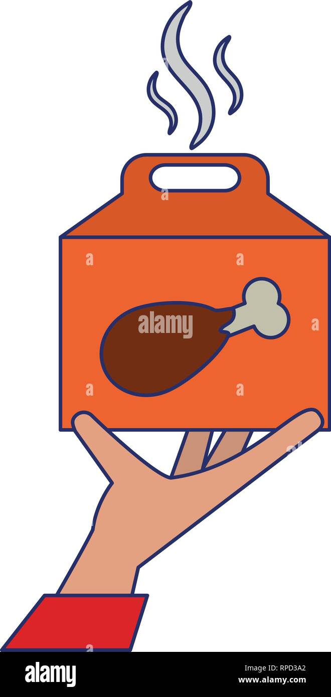 Fast food delivery blue lines Stock Vector Image & Art - Alamy