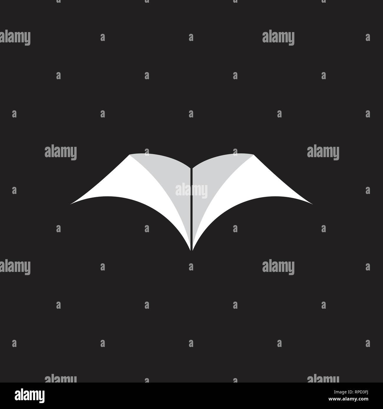 simple book shadow education logo vector Stock Vector Image & Art - Alamy