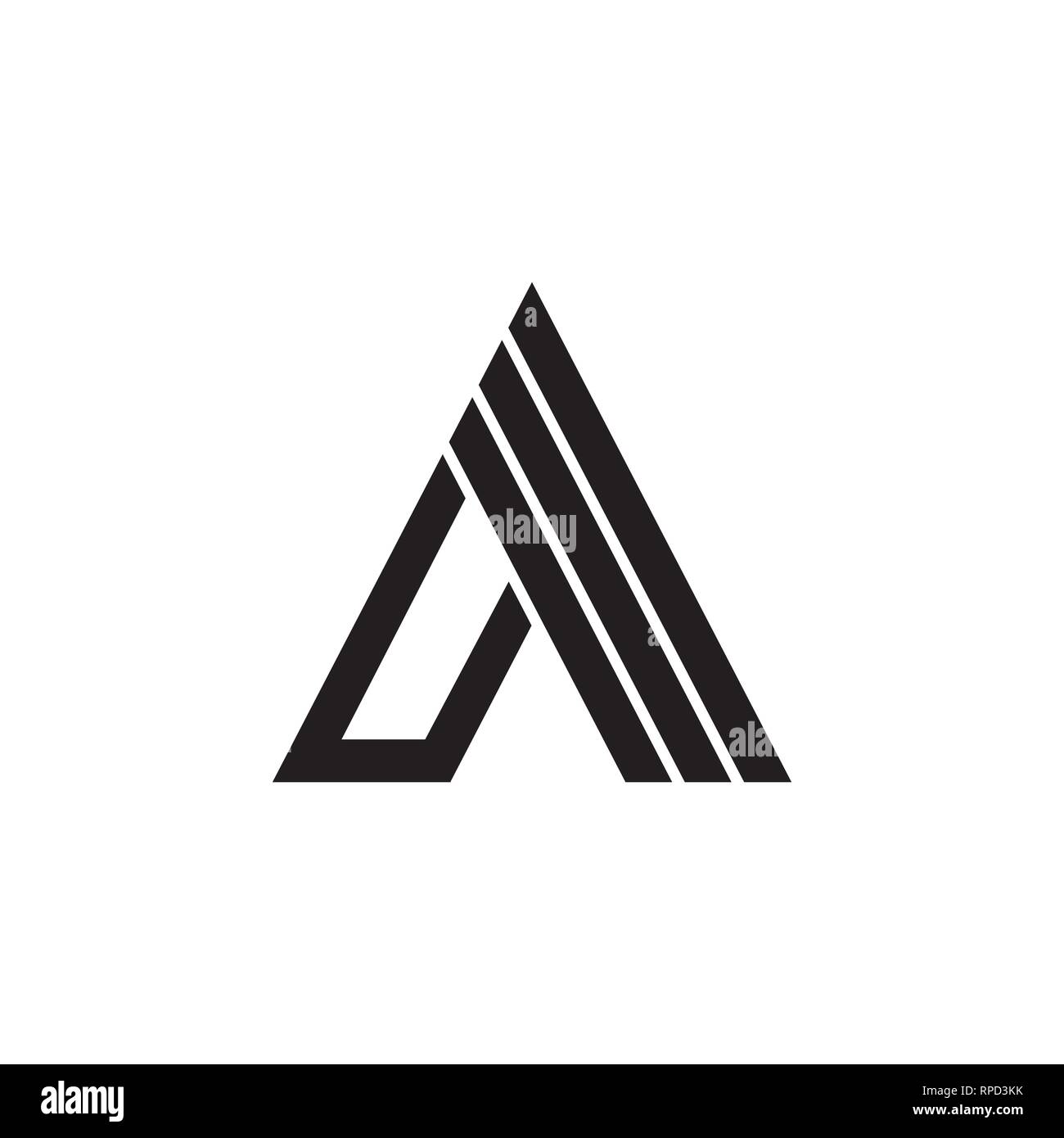 triangle stripes arrows design logo vector Stock Vector Image & Art - Alamy