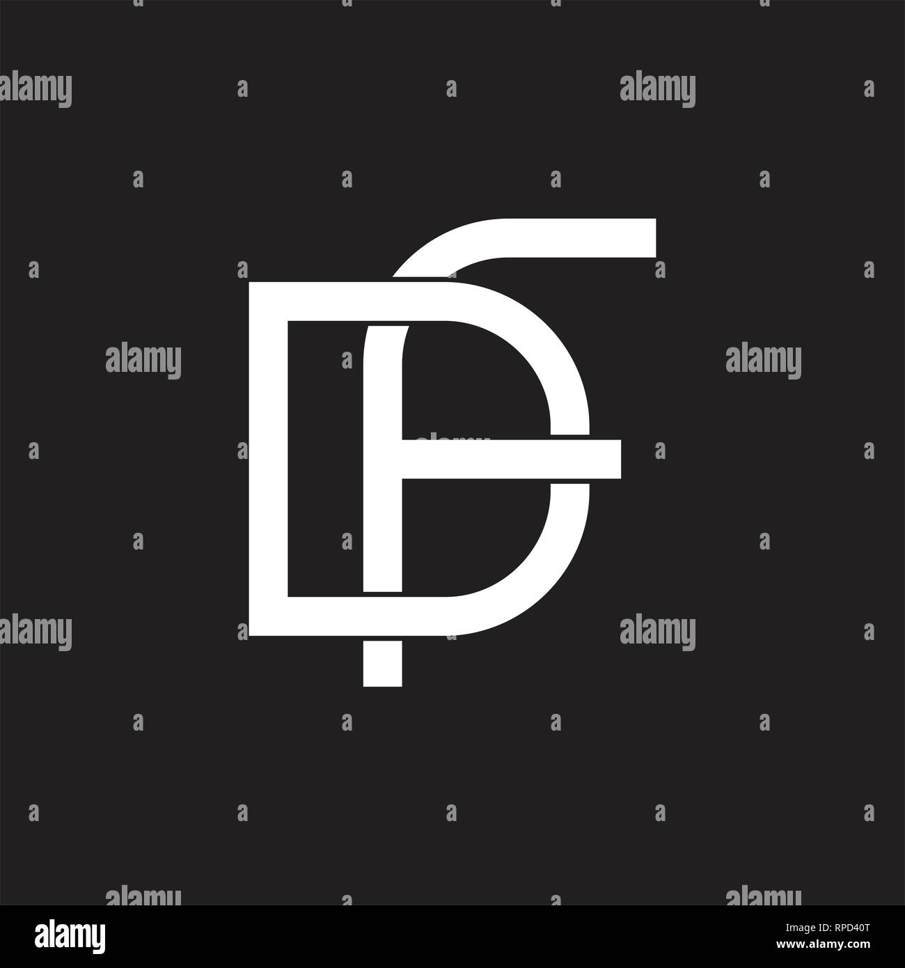 letters df simple linked lines logo vector Stock Vector Image & Art - Alamy
