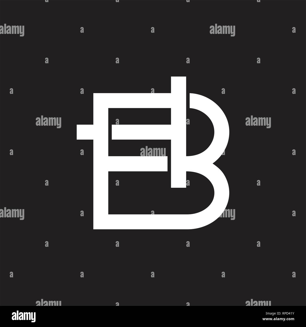 letters bt linked monogram geometric logo vector Stock Vector Image ...