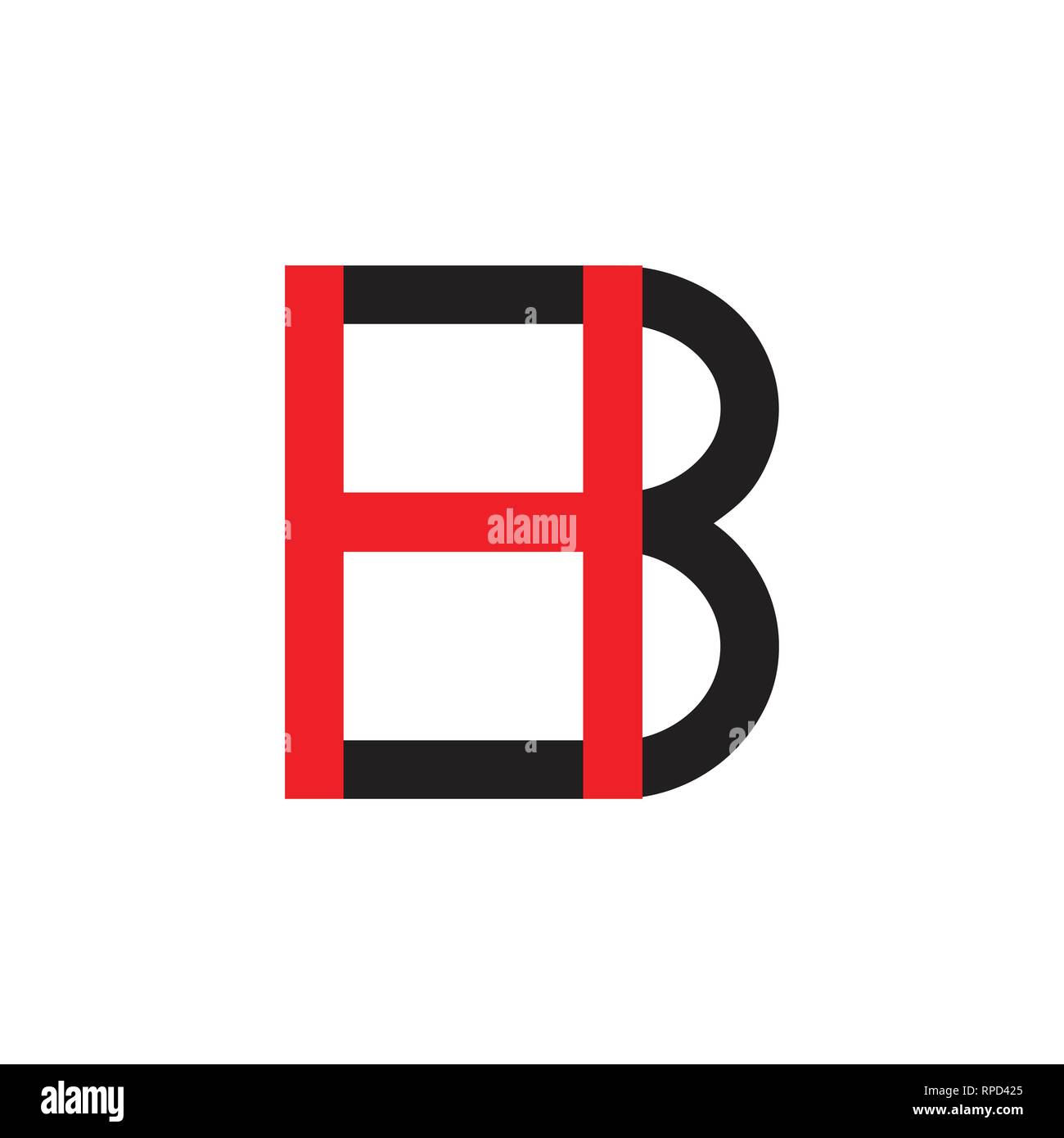 letters hb simple linked geometric abstract logo Stock Vector Image ...