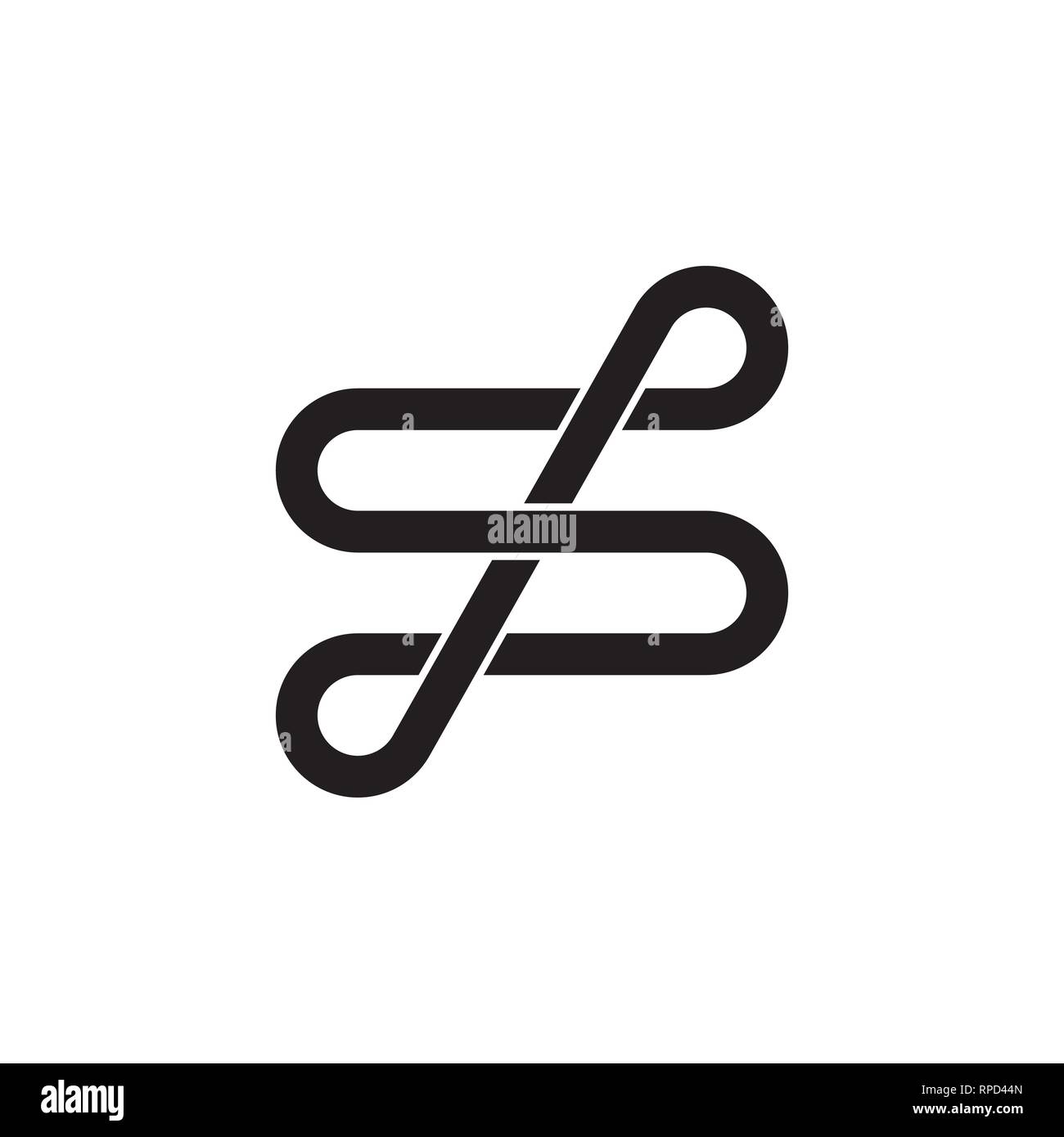 letter s geometric loop lines art logo vector Stock Vector Image & Art ...