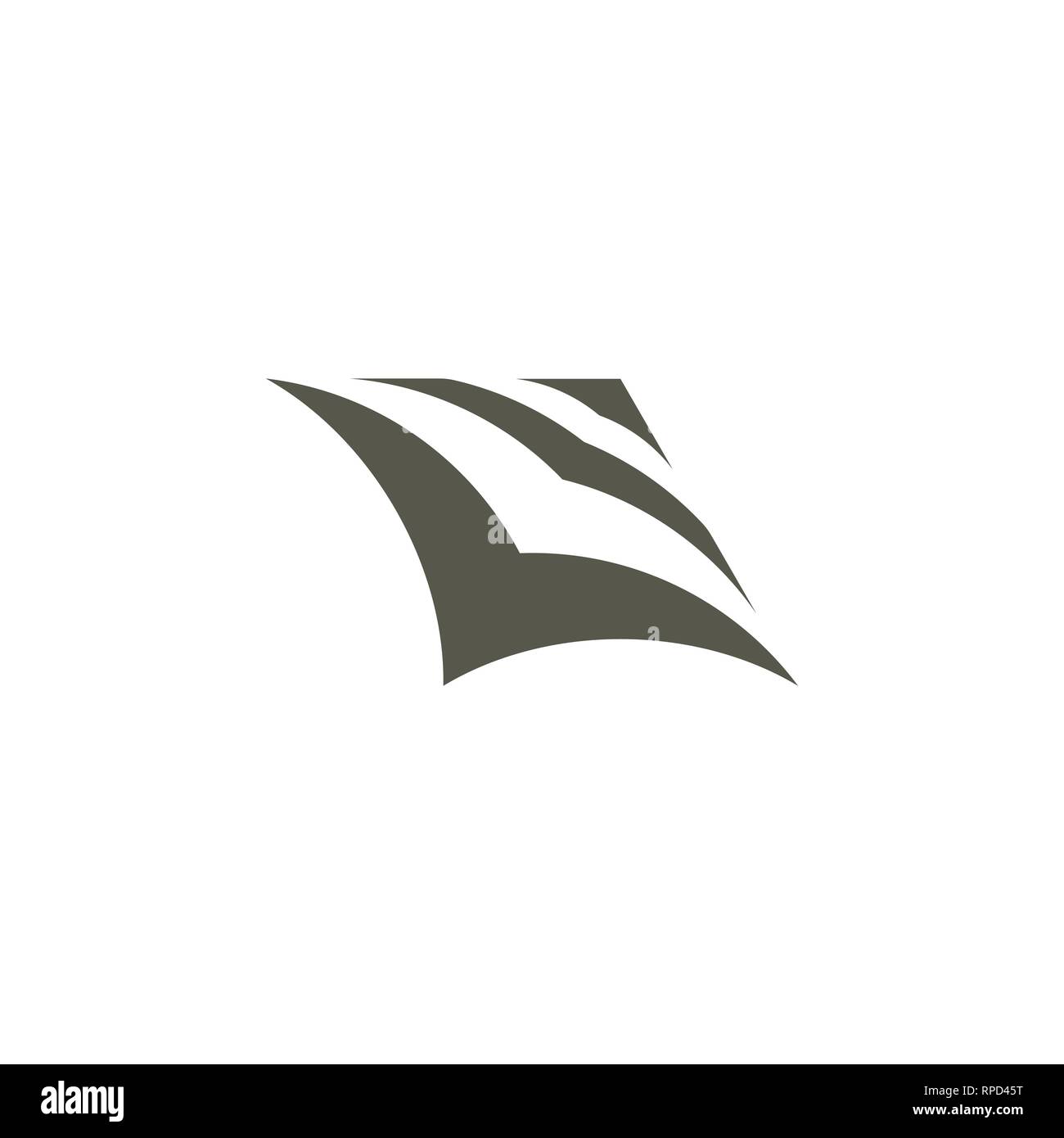 simple abstract bird fly geometric logo vector Stock Vector Image & Art ...