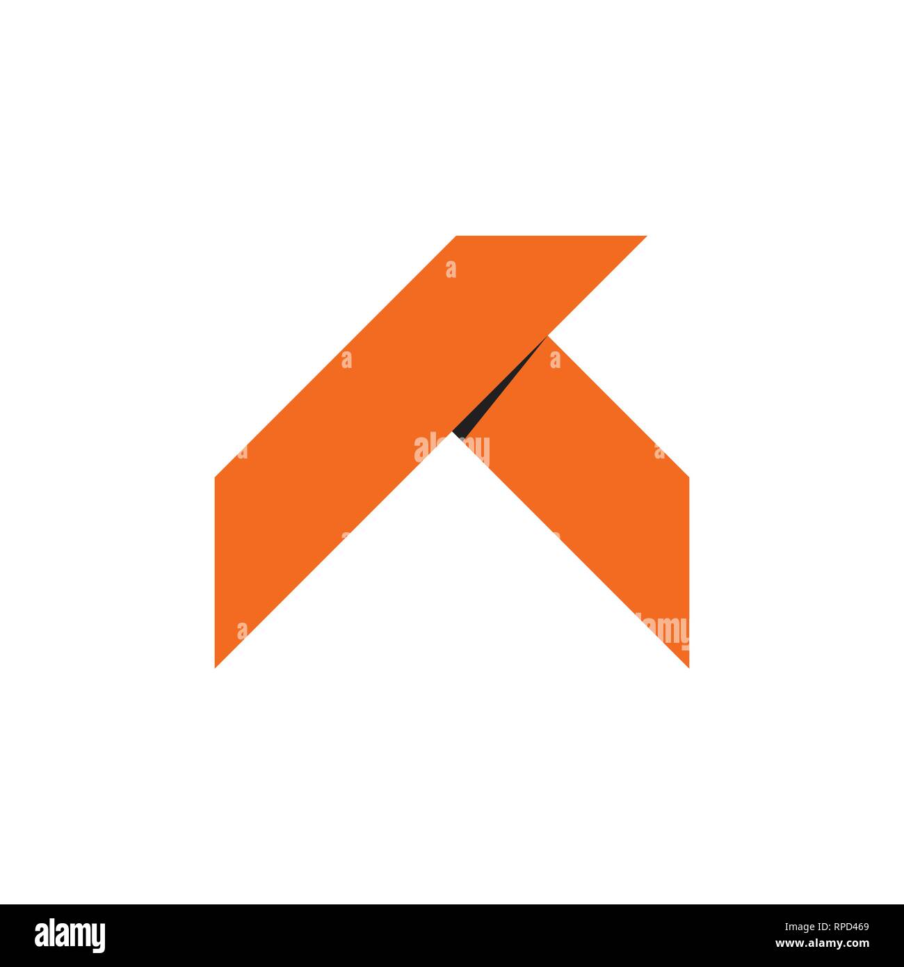 simple origami roof simple logo vector Stock Vector Image & Art - Alamy