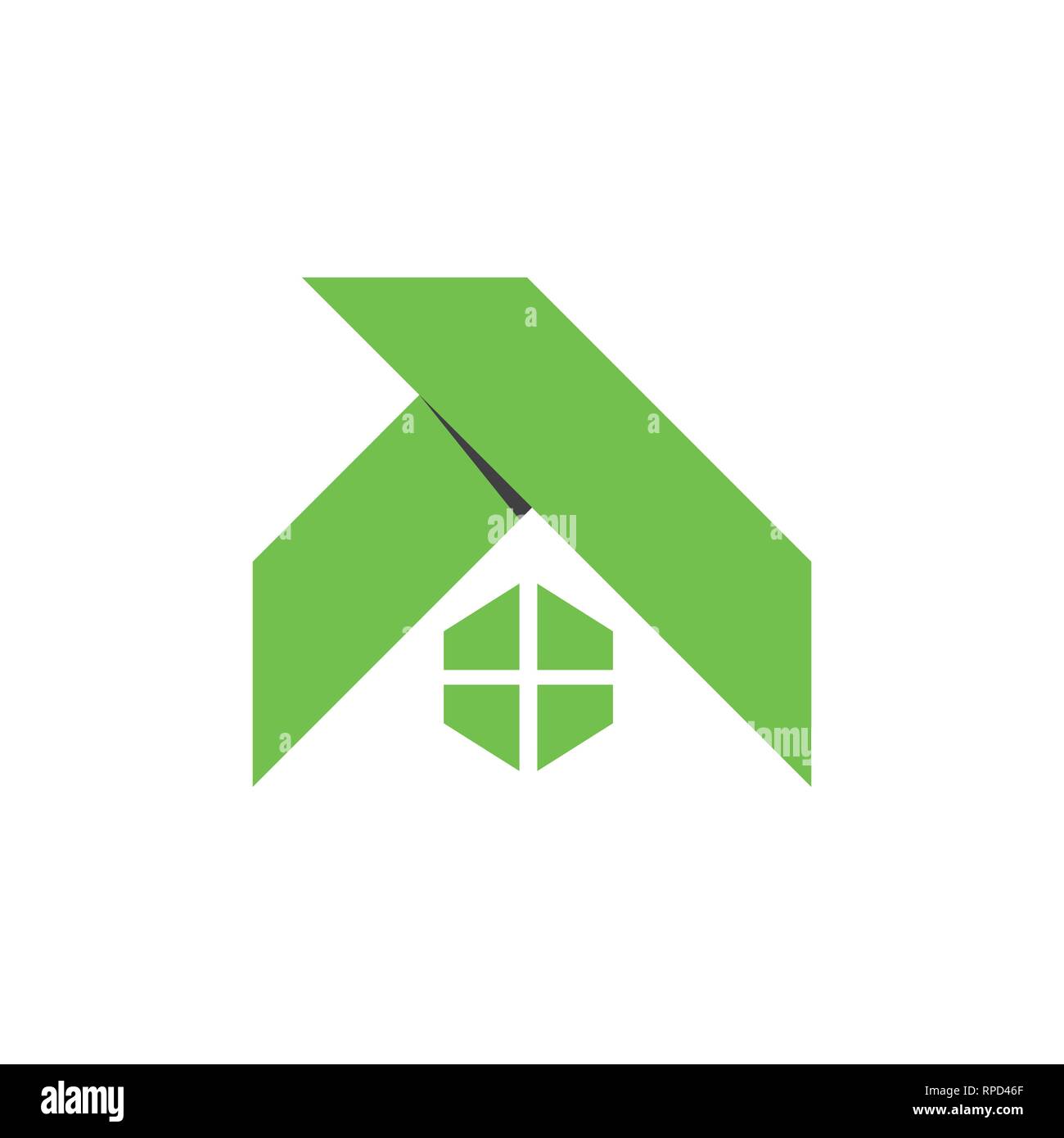 paper fold home simple logo vector Stock Vector Image & Art - Alamy