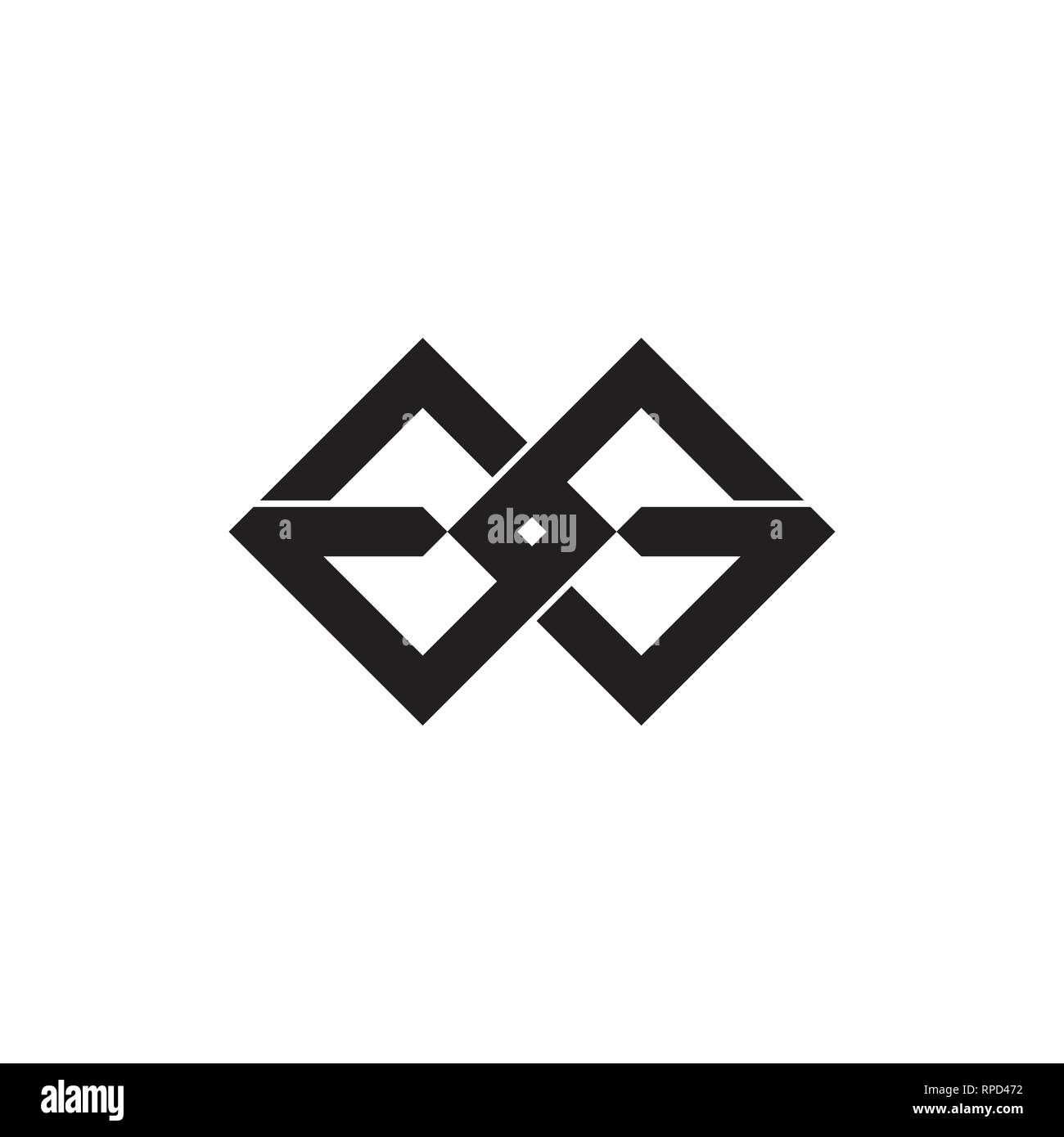 letter gg linked square logo vector Stock Vector Image & Art - Alamy