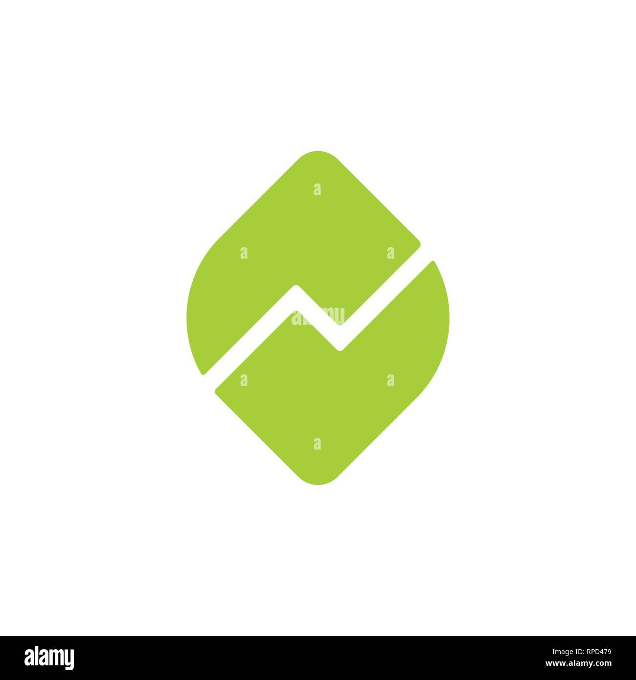abstract letter n green leaf natural logo Stock Vector Image & Art - Alamy