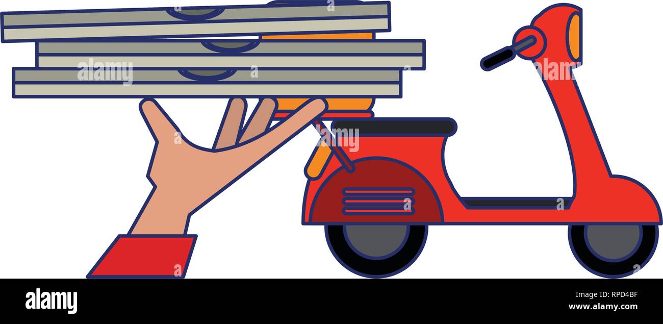 Fast food delivery blue lines Stock Vector Image & Art - Alamy