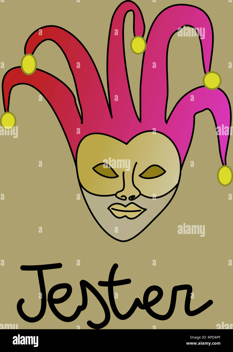 Jester vector icon Stock Photo - Alamy