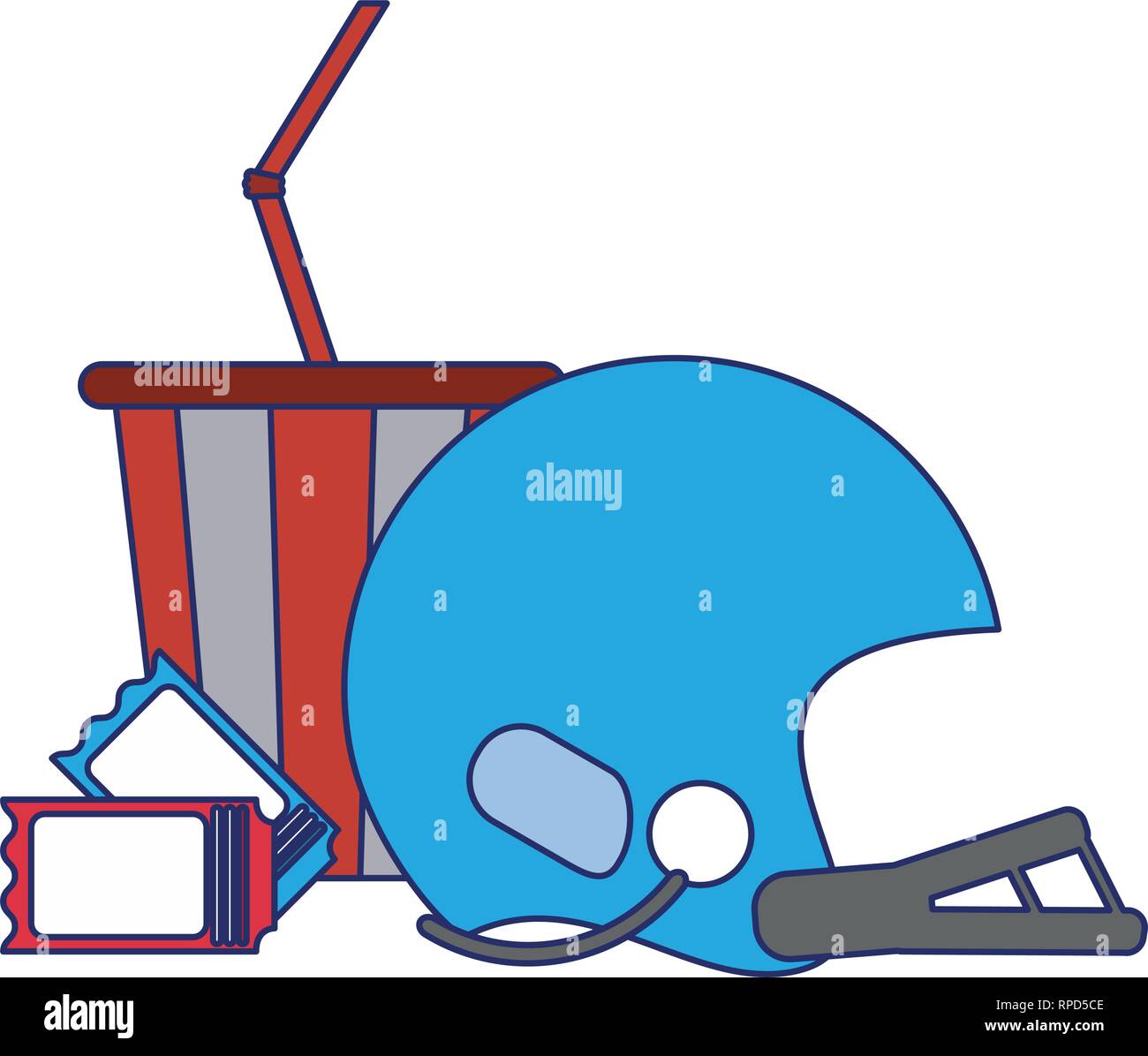 American football sport game blue lines Stock Vector Image & Art - Alamy