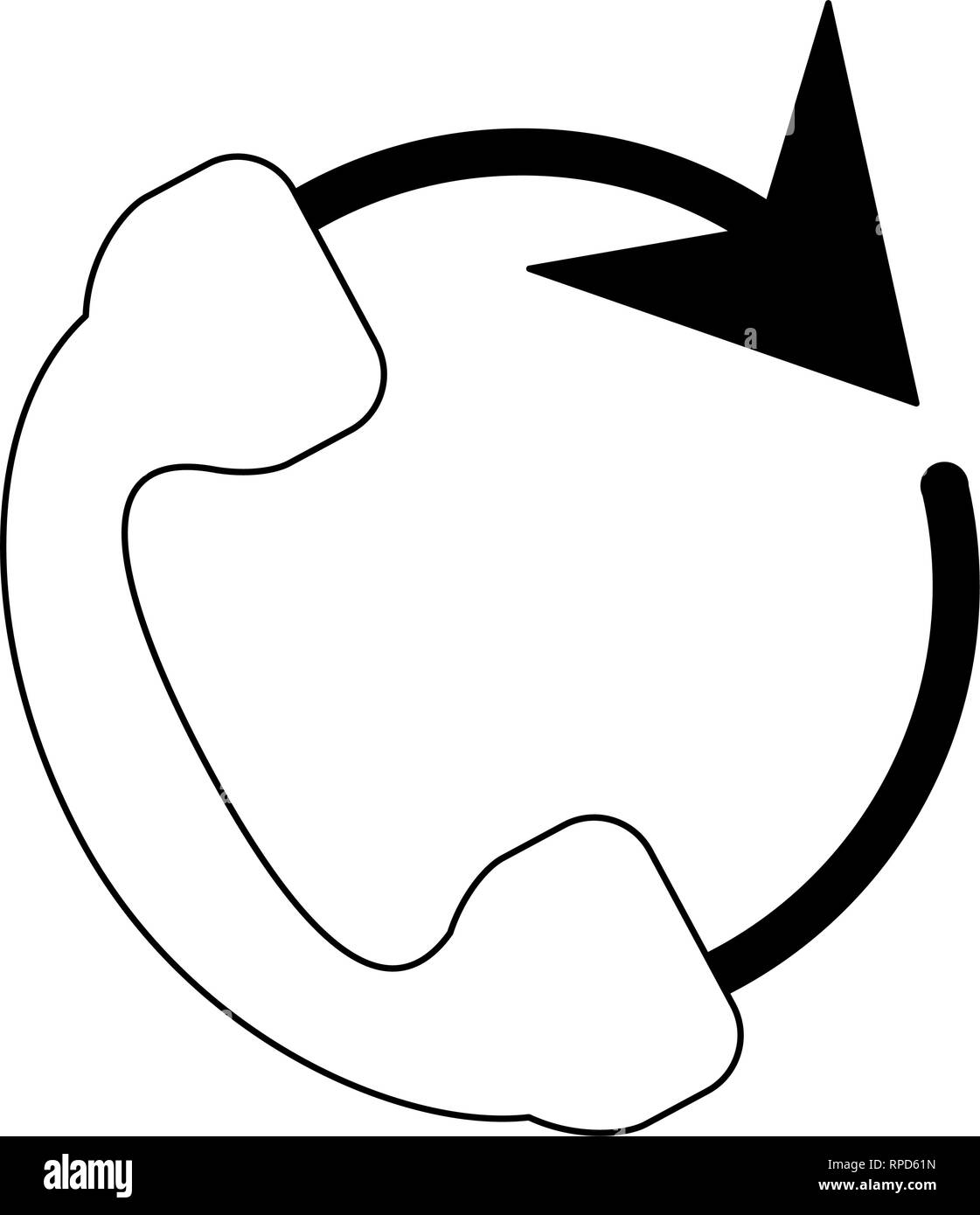 Telephone arrow symbol black and white Stock Vector Image & Art - Alamy